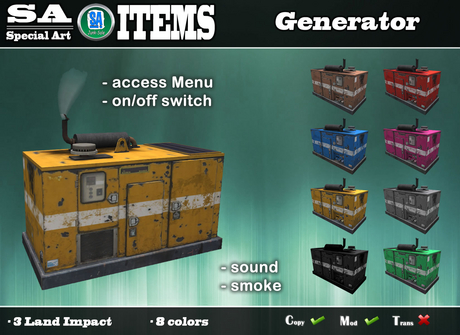 Second Life Marketplace - SA-I "Generator"